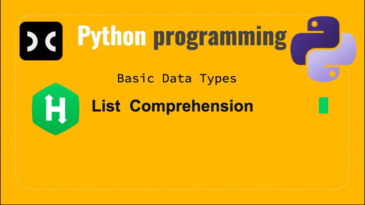 List Comprehensions Python Basic Data Types Hackerrank Youtube