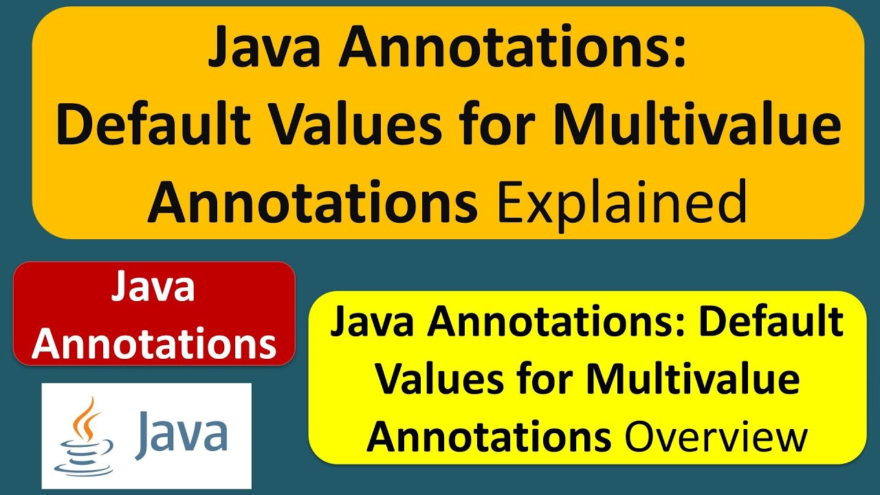 Java Annotations Tutorial Default Values For Multivalue Annotations