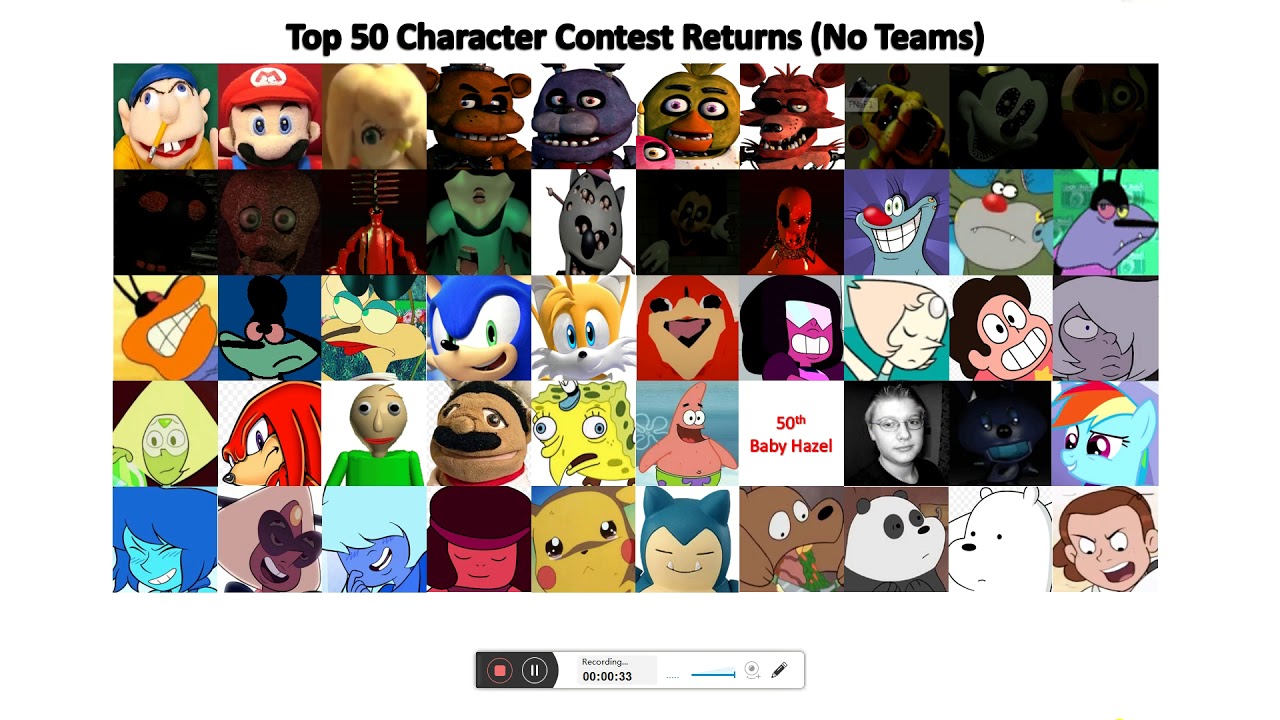 Top 50 Character Contest Returns 3 Closed Youtube