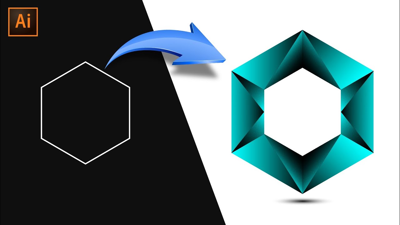 How To Make A Hexagon Logo Design In Adobe Illustrator Tutorials Youtube