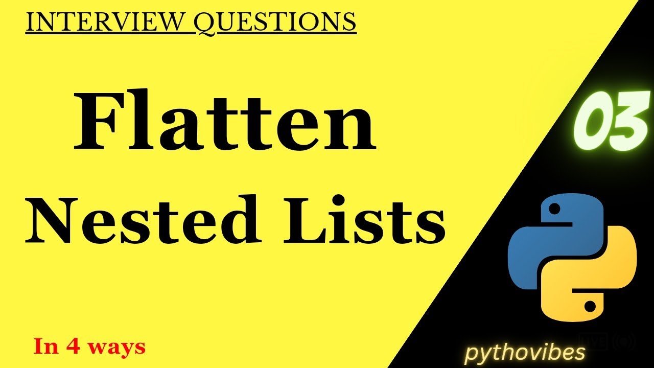 Python Flattening A List Of Lists