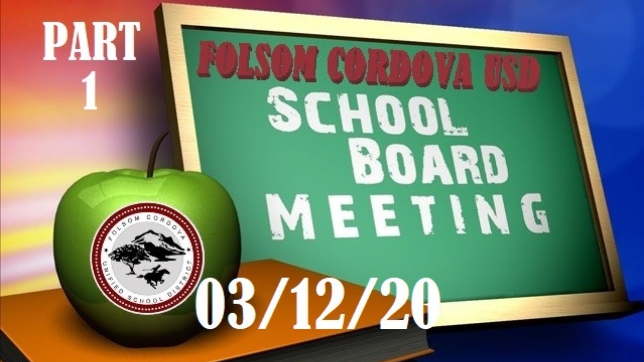 Fcusd Board Meeting 03 12 2020 Part 1 Youtube