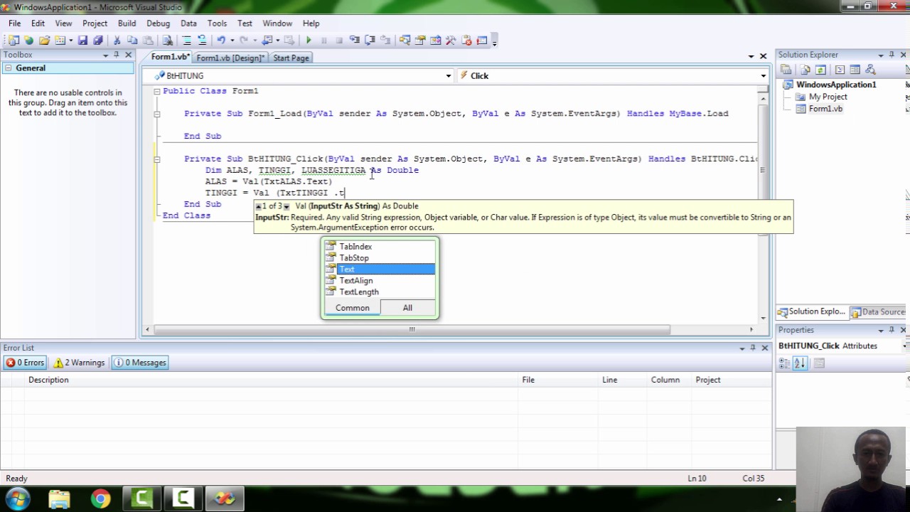 Tutorial Cara Membuat Program Visual Basic Youtube