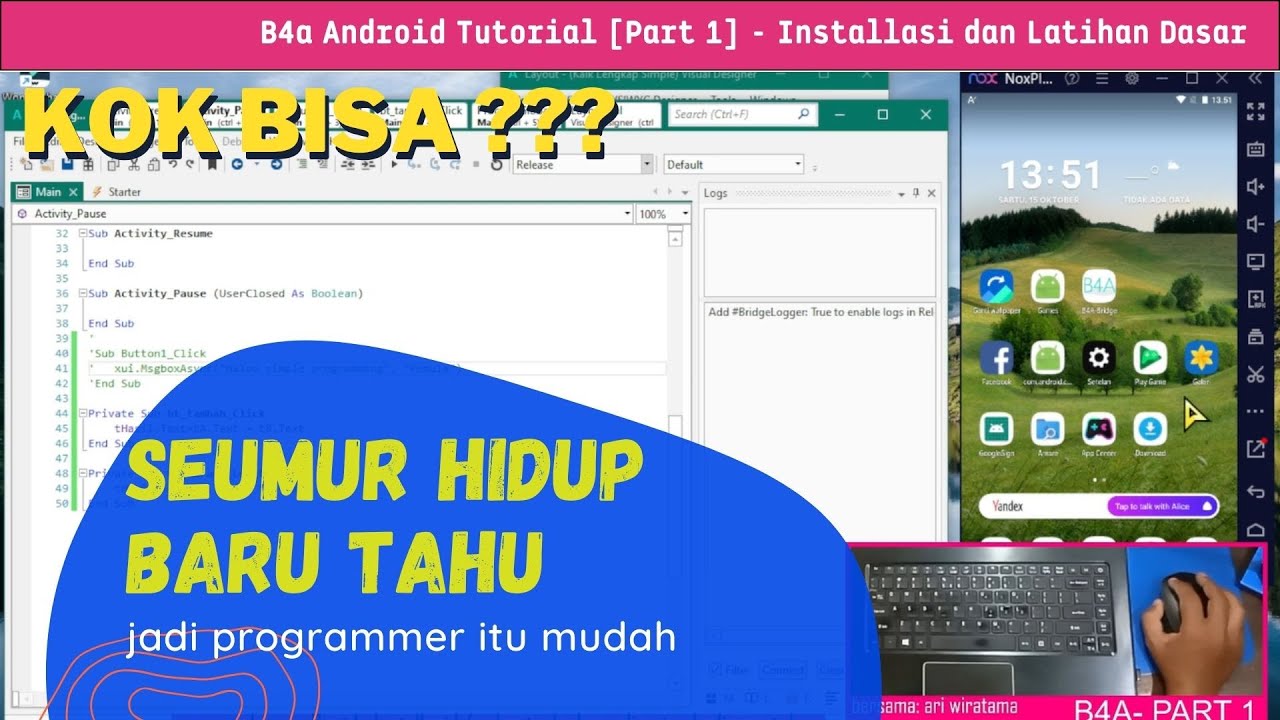 Programmer Pemula B4a Android Tutorial Part 1 Installasi Dan