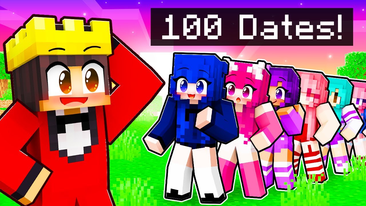 Going On 100 Minecraft Dates In 24 Hours Youtube