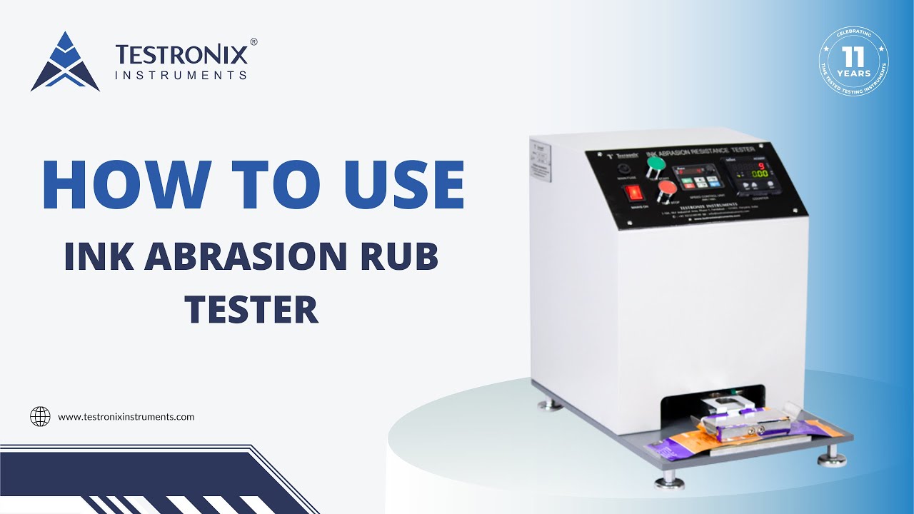 How To Use Ink Abrasion Rub Tester Testronix Instruments Youtube
