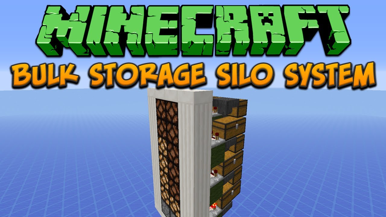 Minecraft Bulk Storage Silo System Tutorial Youtube