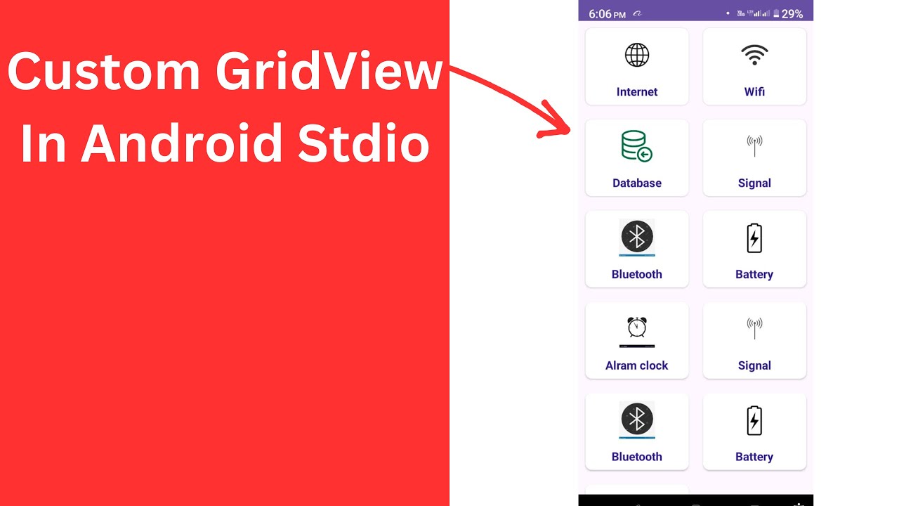 Mastering Custom Gridview In Android Studio Youtube