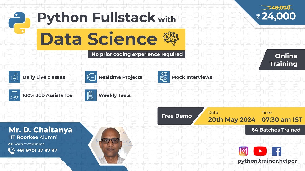 Python Fullstack With Data Science Training Program Youtube