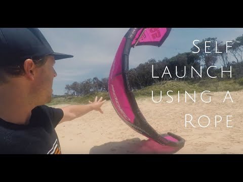 How To Launch Your Kite By Yourself Kitesurfing With A Rope Anchor