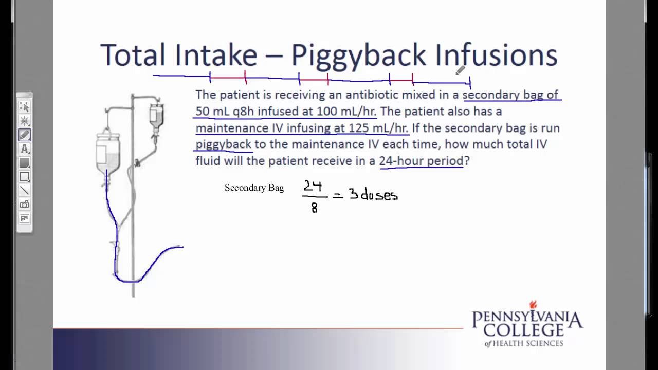 Total Intake 2 Piggyback Infusion Problem 1 Youtube