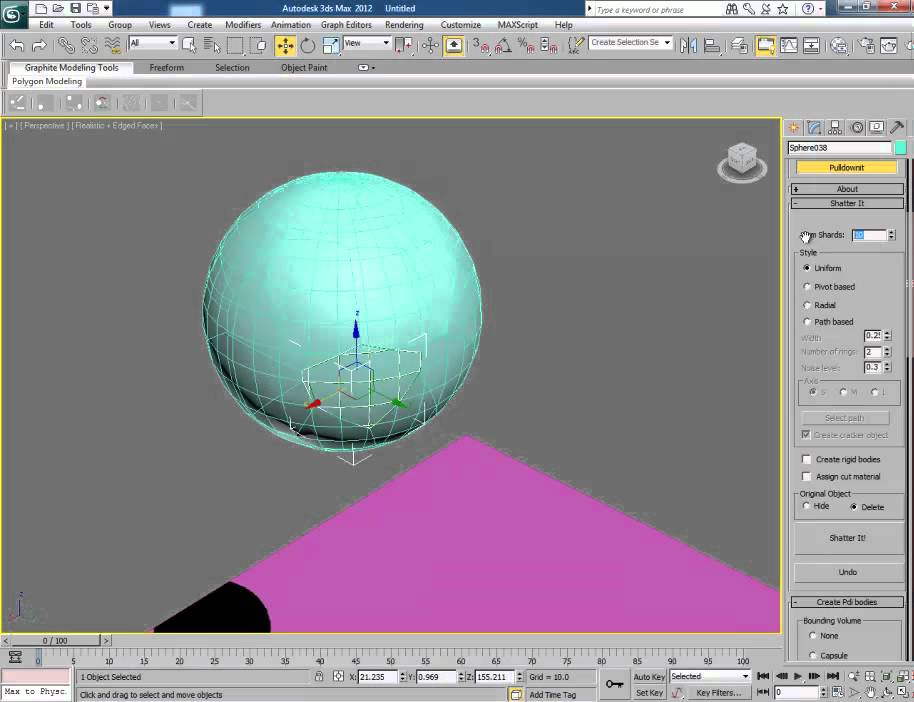 Breaking Objects In 3d Studio Max Using Pulldownit Envato Tuts