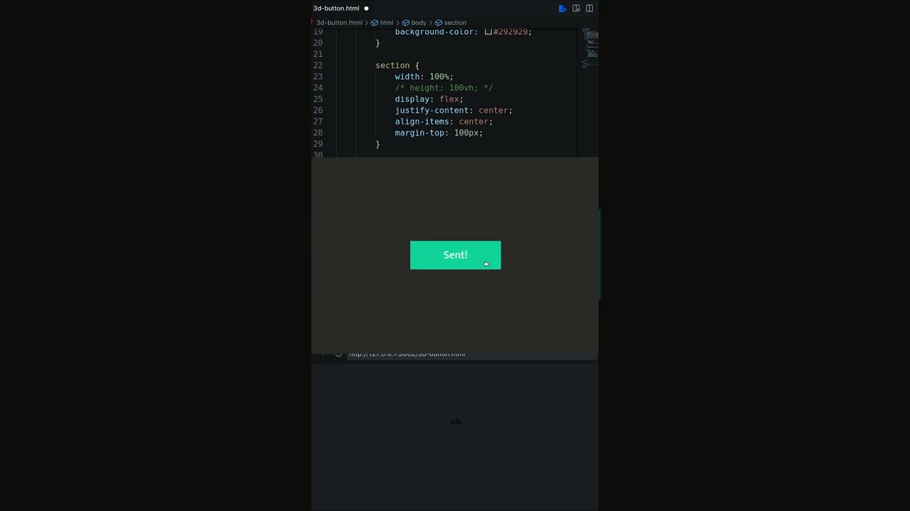 How To Create A 3d Button With Hover Effect Using Html And Css