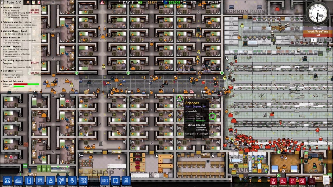 Prison Architect Timelapse Ep 13 500 Cells Youtube