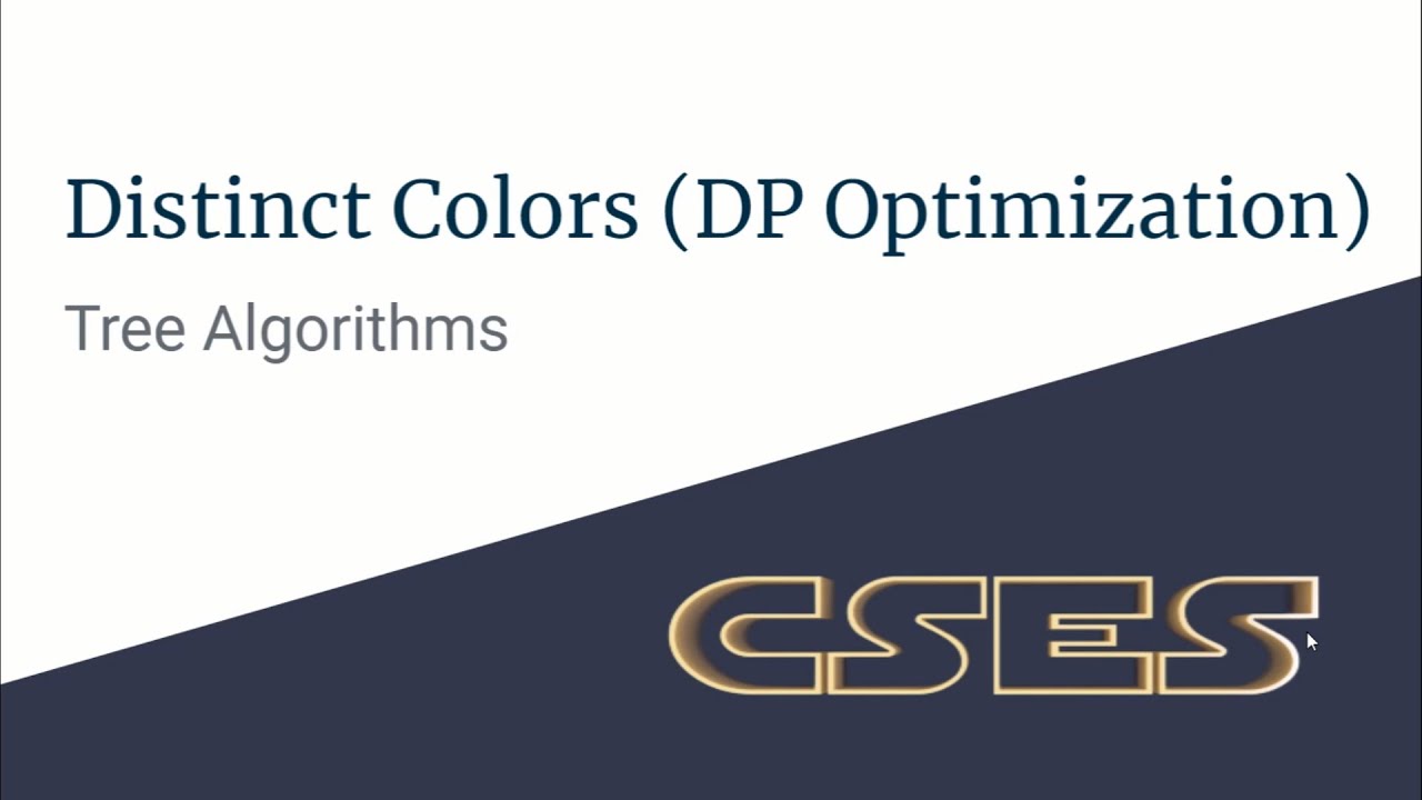 E03 Distinct Colors Tree Algorithms Codencode Youtube
