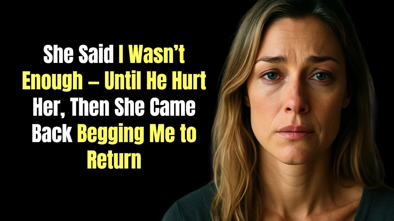 She Said I Wasn T Enough Until He Hurt Her Then She Came Back Begging