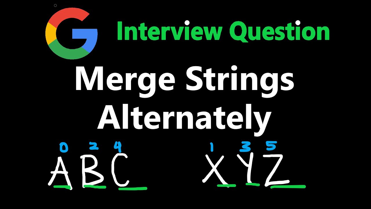 Merge Strings Alternately Leetcode 1768 Python Youtube
