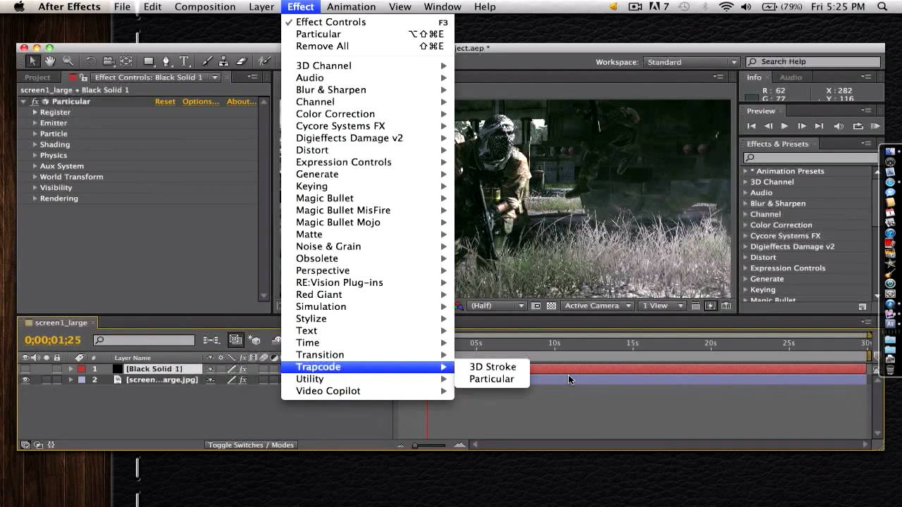 After Effects Rg Trapcode Osejames