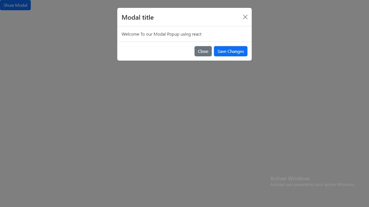 Make Modal Popup In React Js Using React Bootstrap Youtube