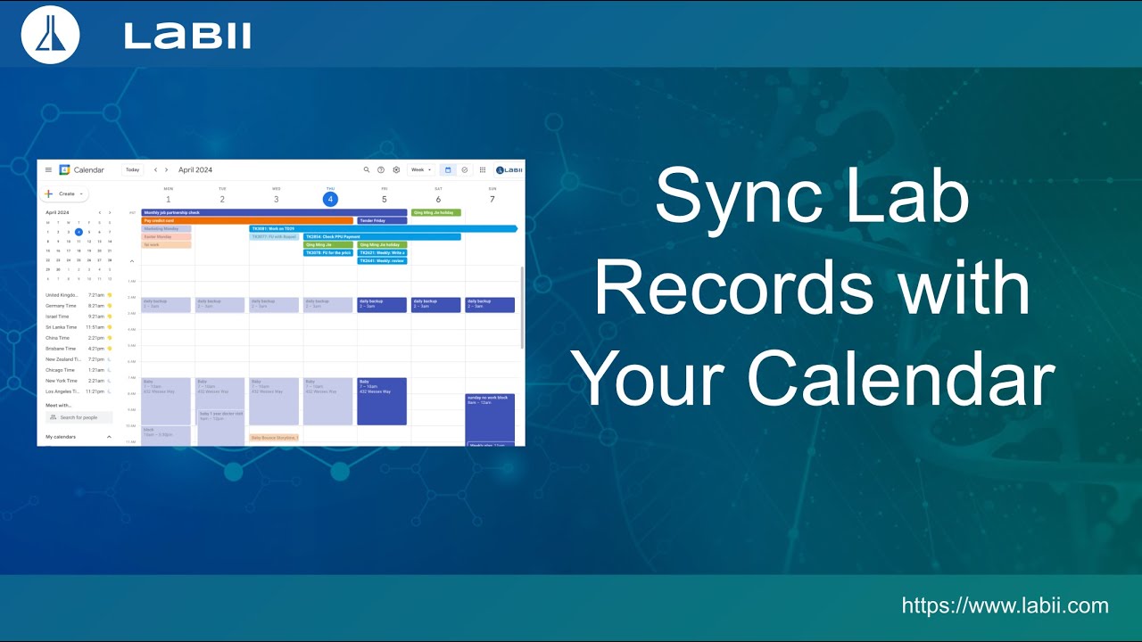 Labii Tutorial Sync Lab Records With Your Calendar Youtube