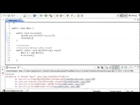 Java Recursion A Recursive Method Tutorial Youtube