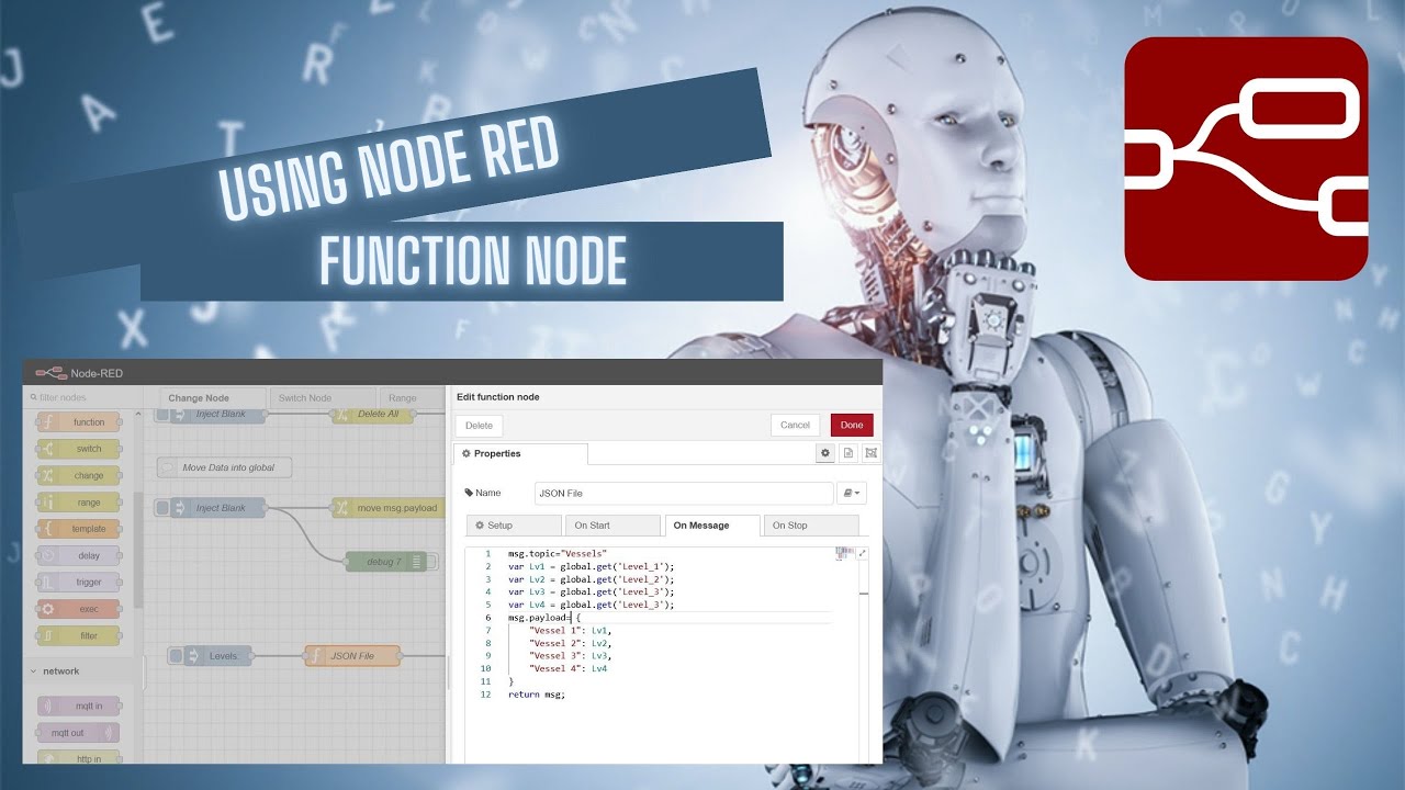 Overview Of Node Red Function Node Youtube