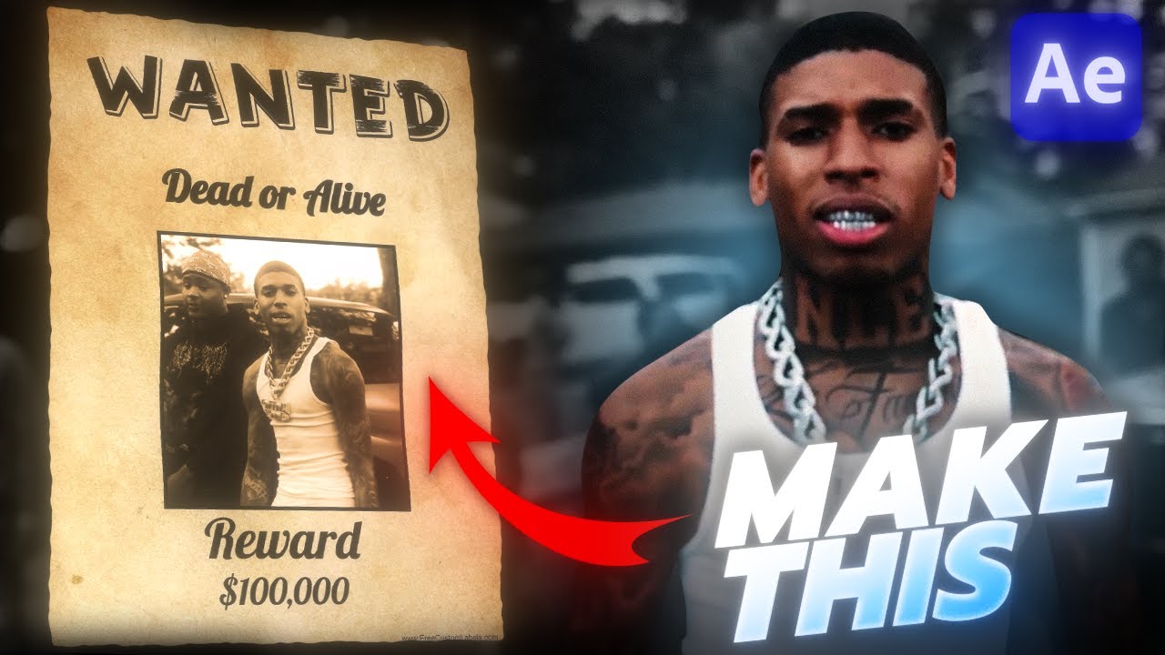 Wanted Poster Effect After Effects Tutorial Youtube