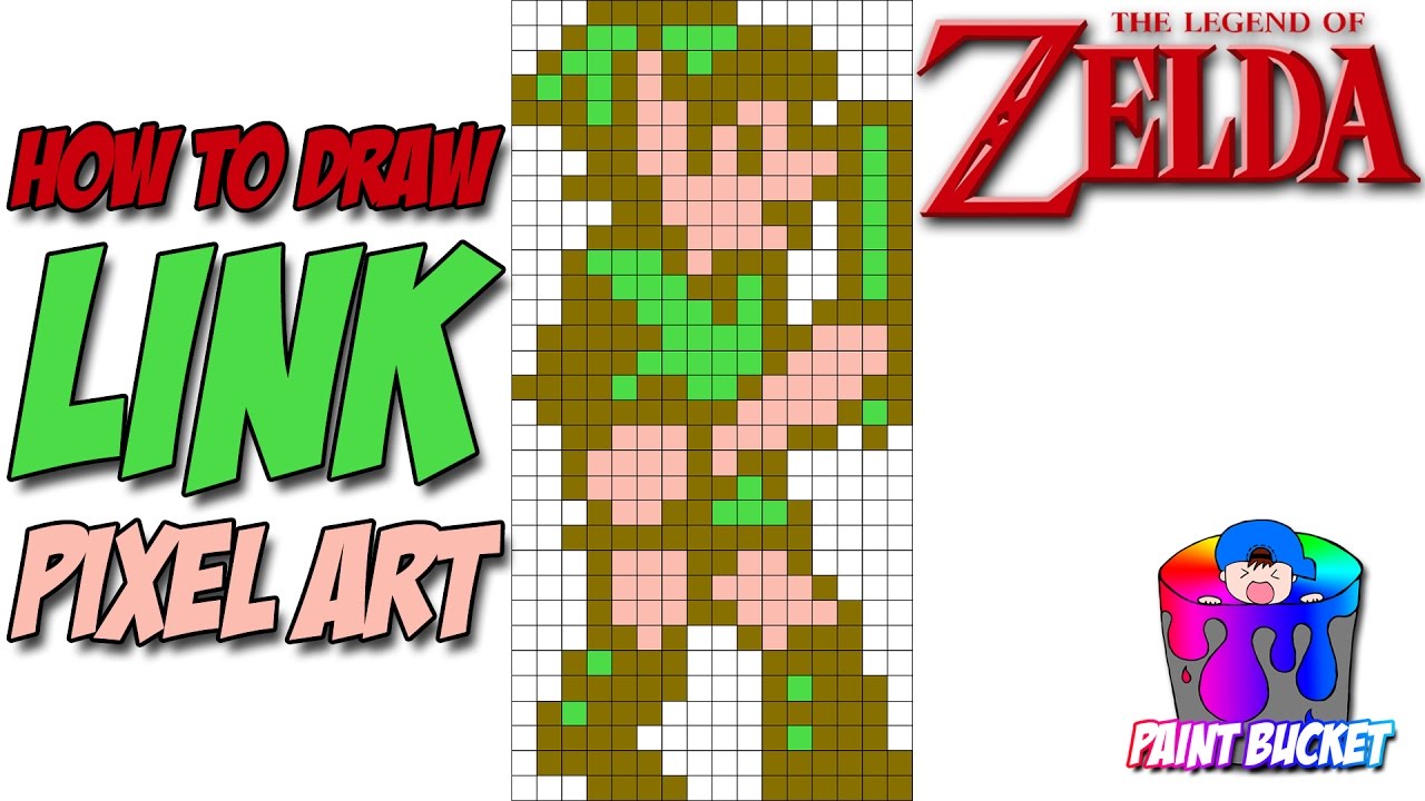 How To Draw Link Pixel Art 8 Bit Drawing The Legend Of 56 Off