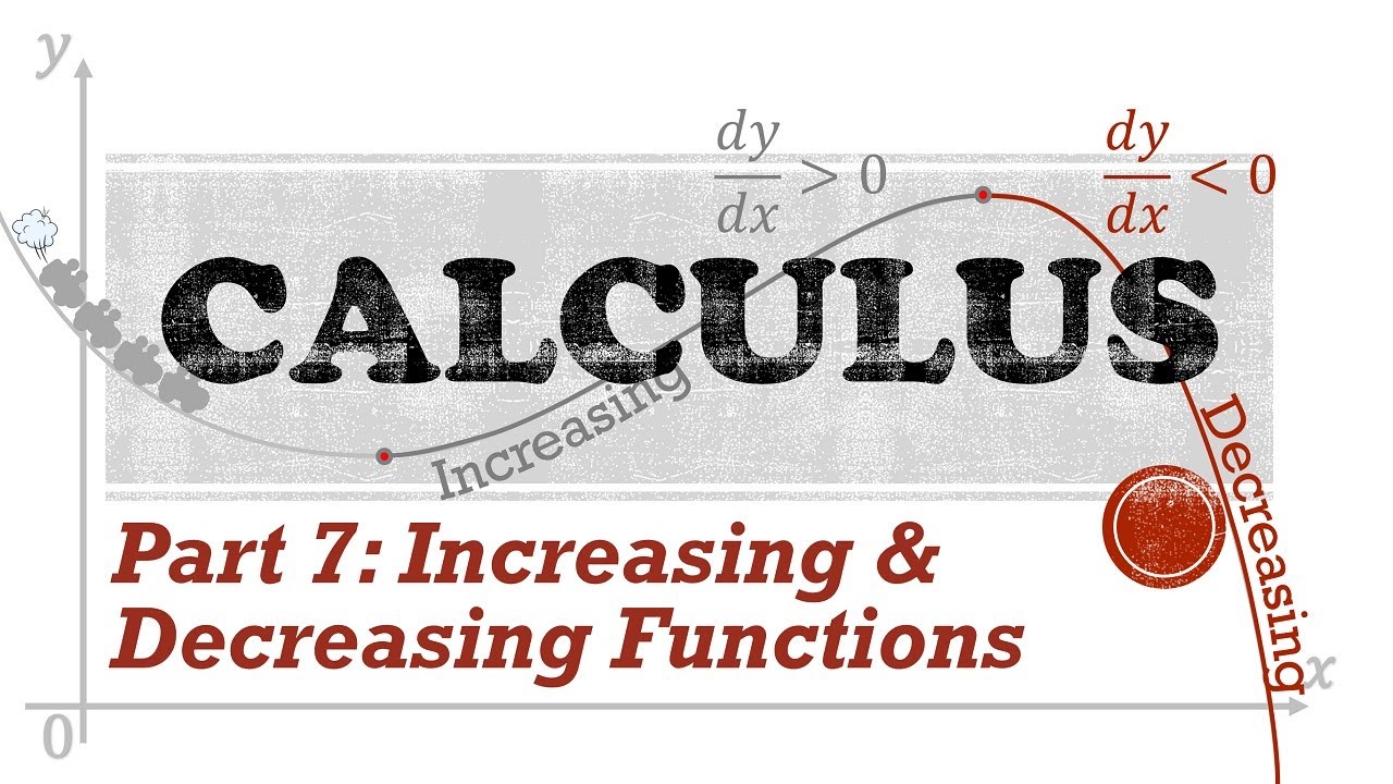 Calculus 7 Increasing And Decreasing Functions Youtube