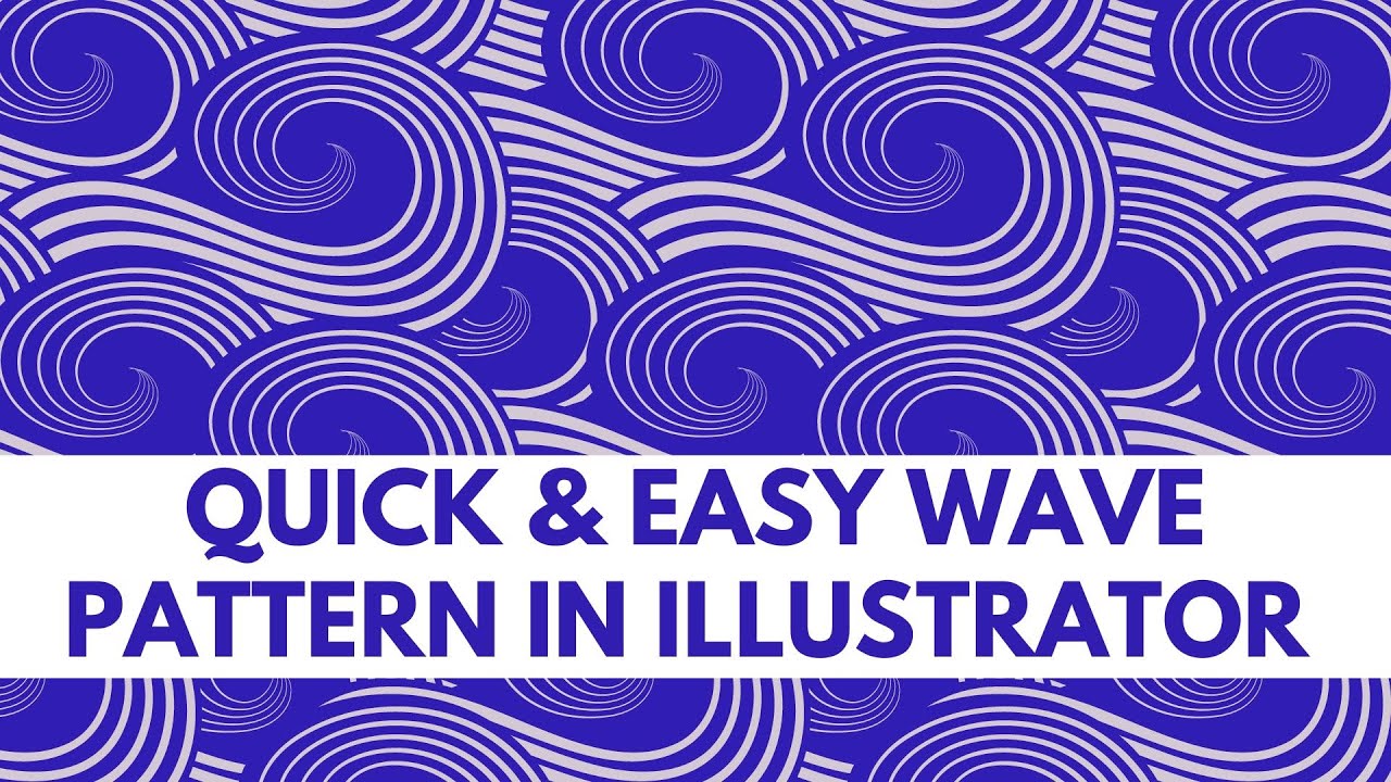 Wave Pattern In Illustrator Cc Quick Easy Pattern Repeat Youtube
