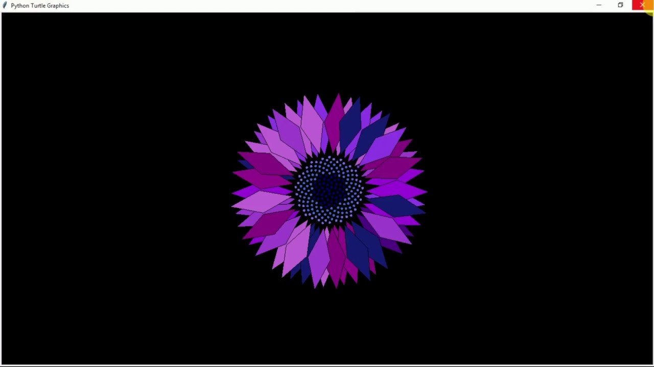 Phyllotaxis Flower Turtle Python Youtube