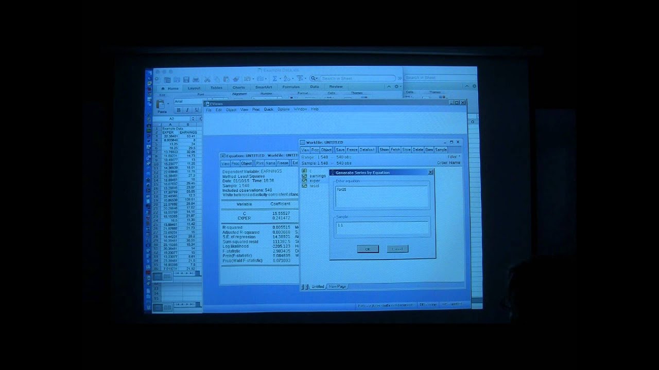 Using Eviews Part 1 Youtube