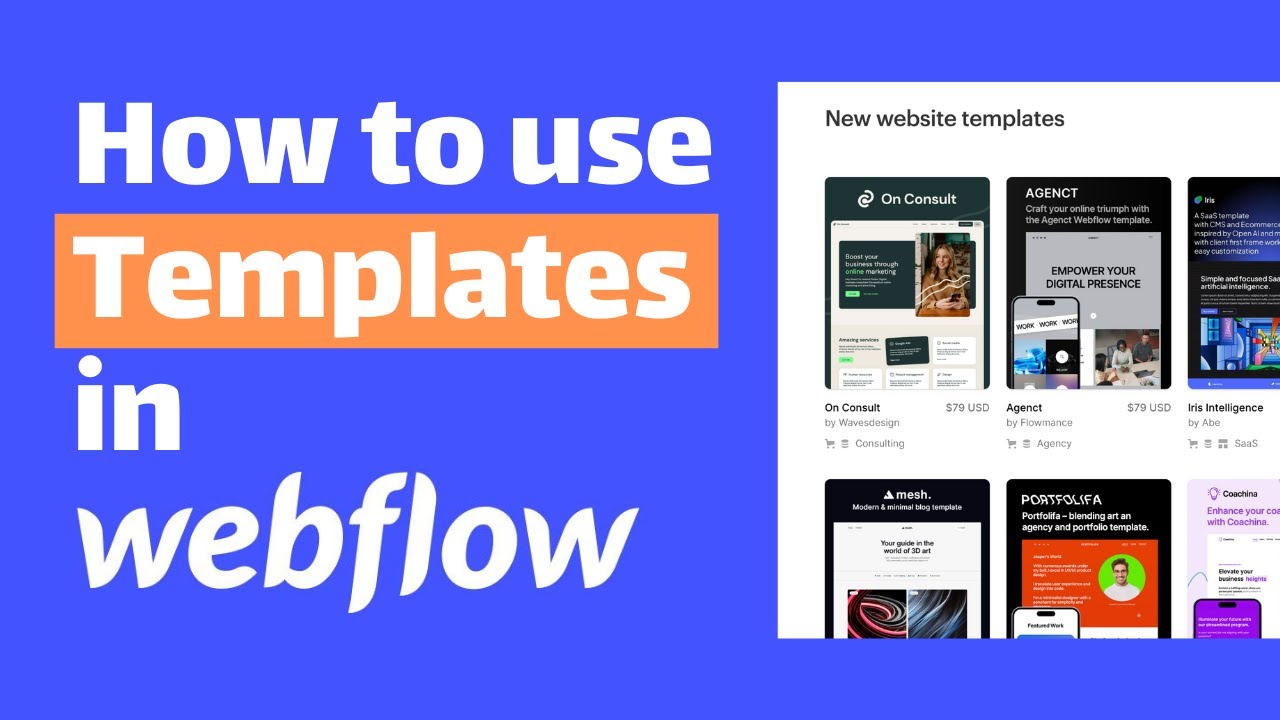 Webflow Template Tutorial How To Customize A Webflow Template Youtube