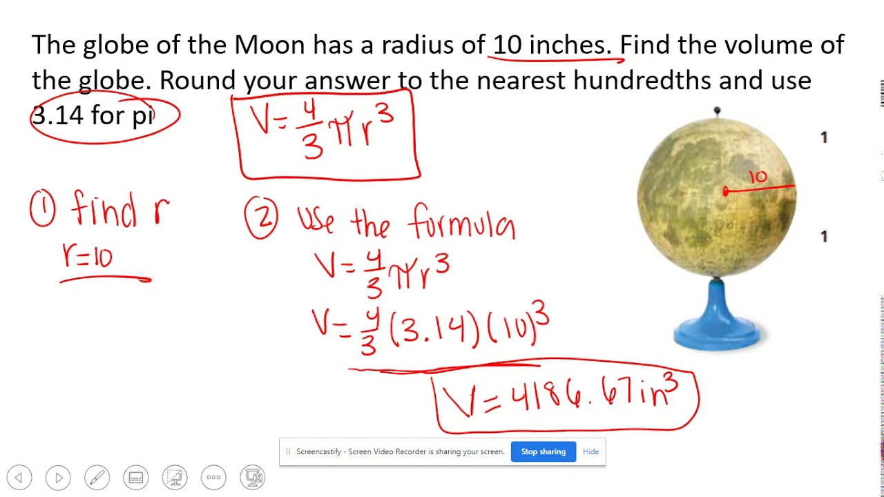 Volume Of A Sphere Problems