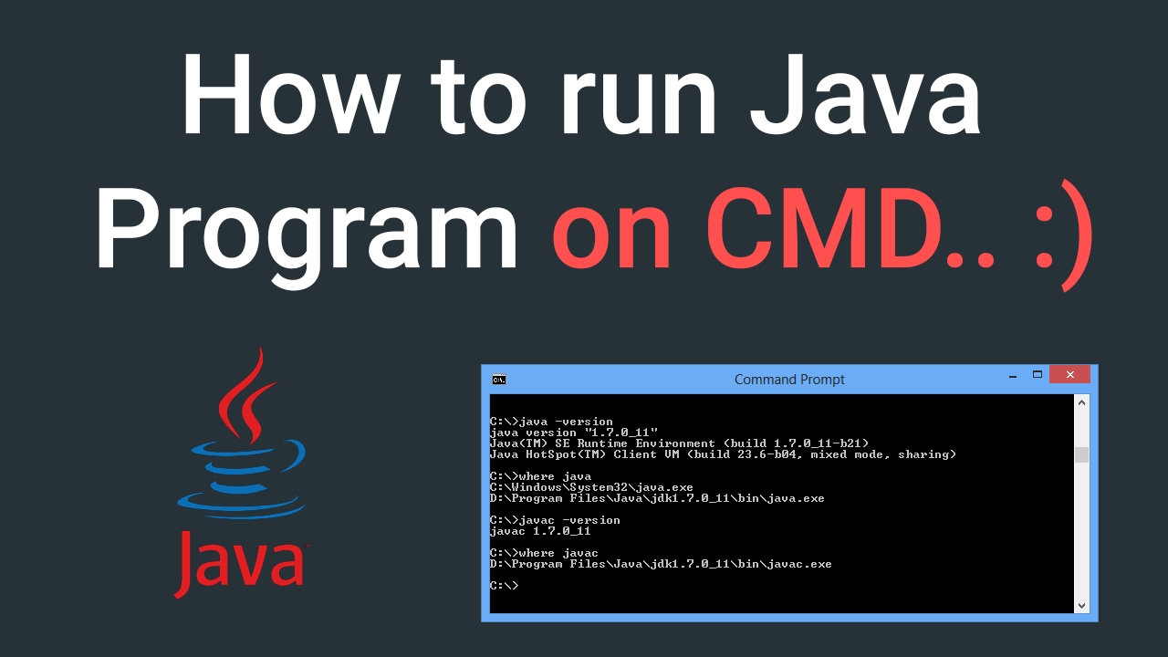 How To Run Java Program In Command Prompt In Windows 7 8 10 Youtube