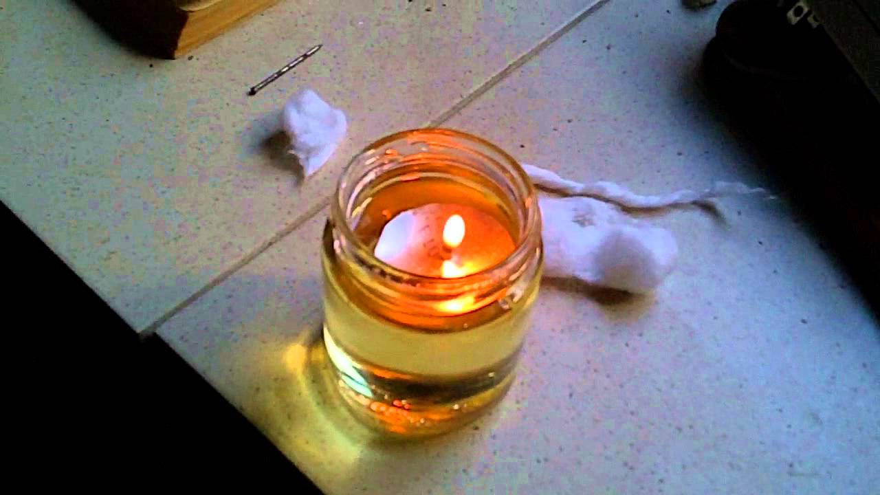 Diy Floating Oil Candle Using Vegetable Oil Youtube