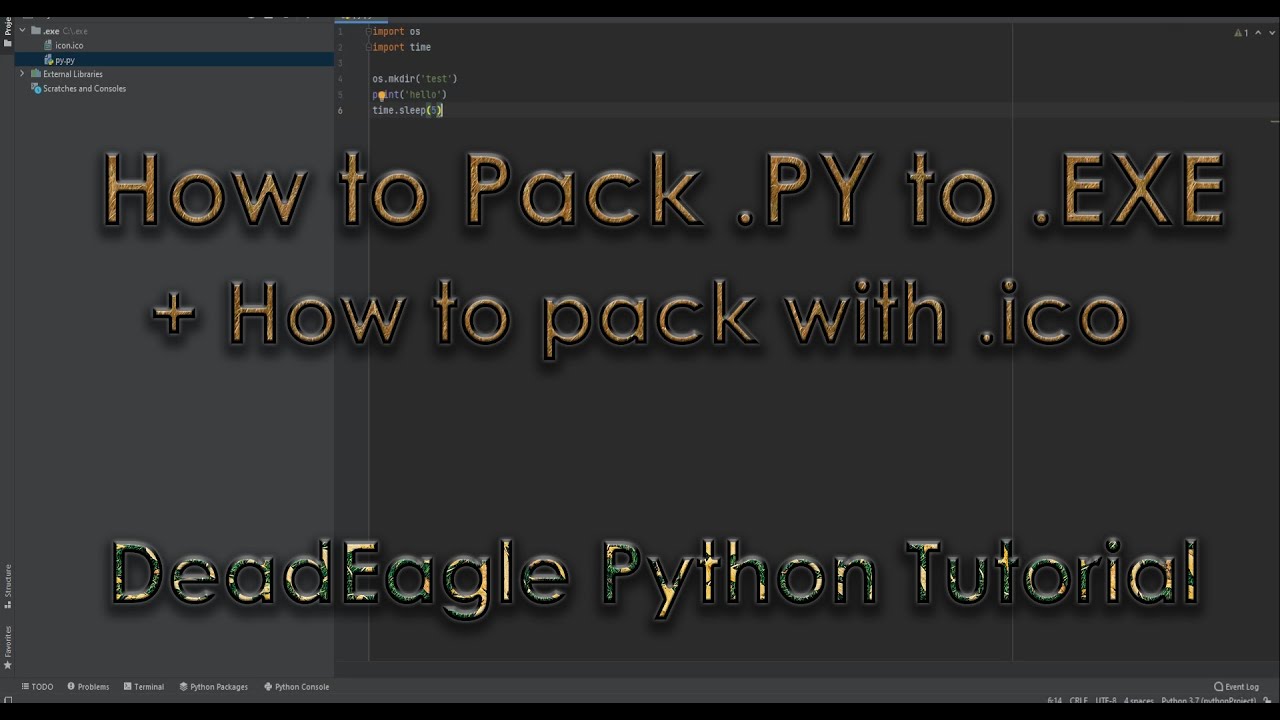 How To Pack Your Python Script As Exe Python Tutorial Youtube