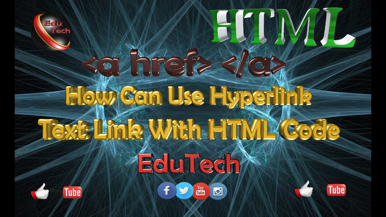 Learn How To Create Hyperlink On Text In Html Youtube