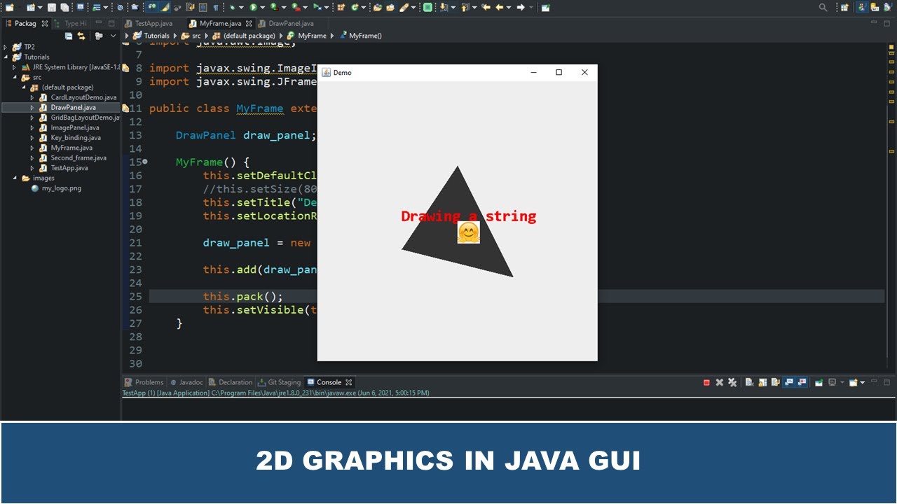Java Gui Tutorial 34 2d Graphics In Java Gui Youtube