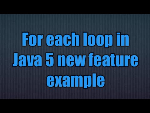 Java 5 New Feature For Each Loop Youtube