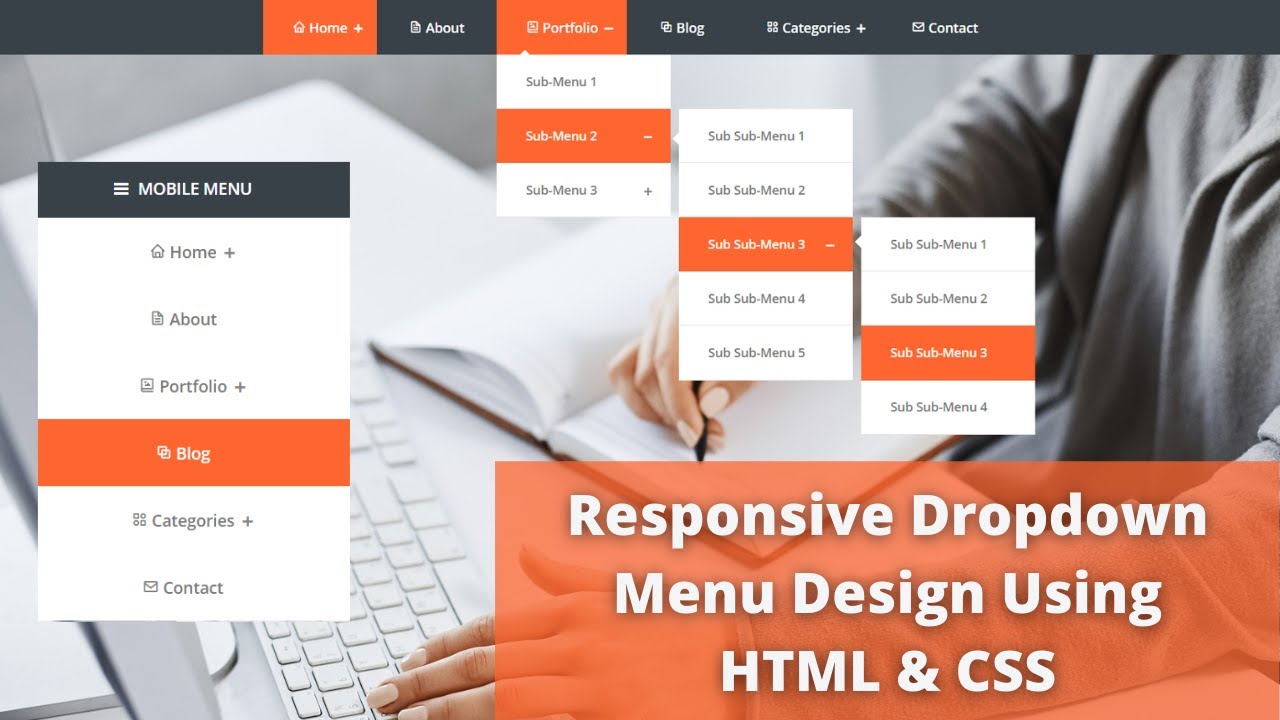 How To Create Responsive Dropdown Menu Using Html And Css Responsive