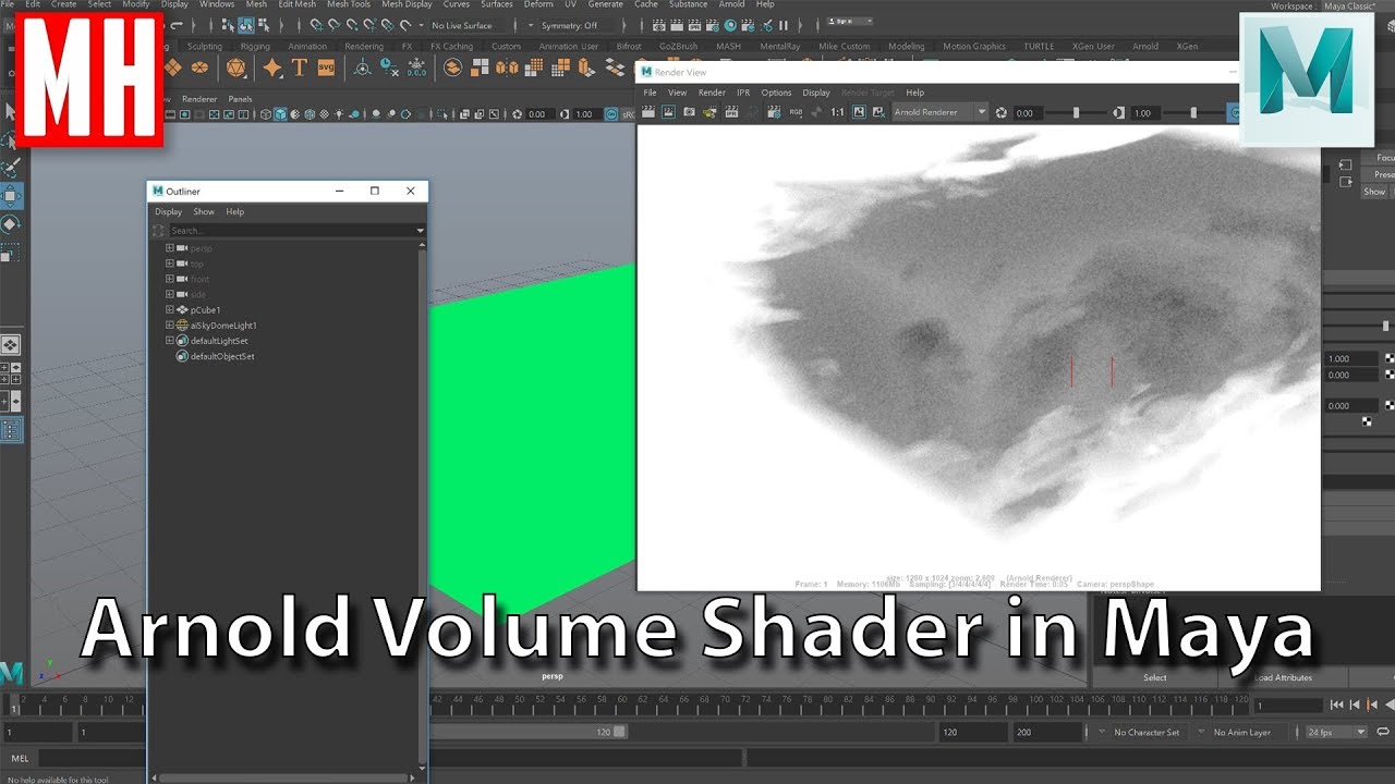 Using The Arnold Volume Shader In Maya 2019 Youtube
