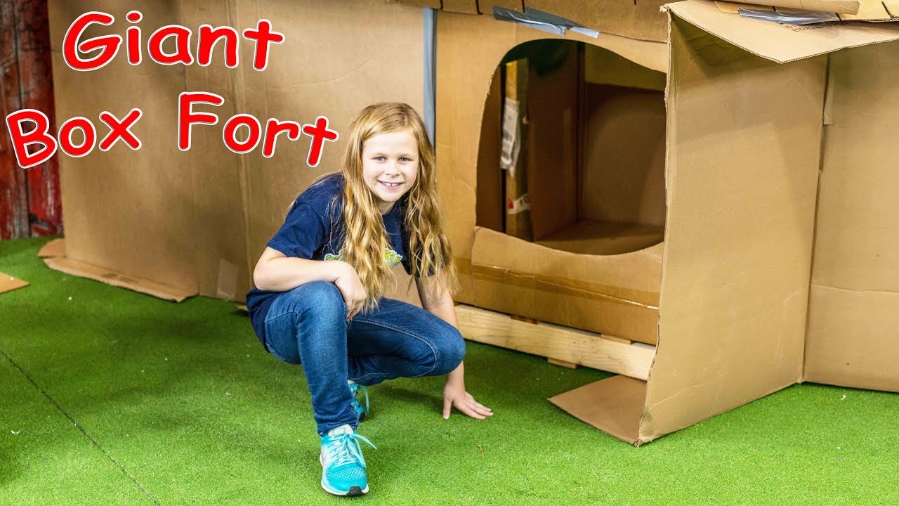 A Super Huge 2 Story Box Fort And The Assistant Plays Hide N Seek With