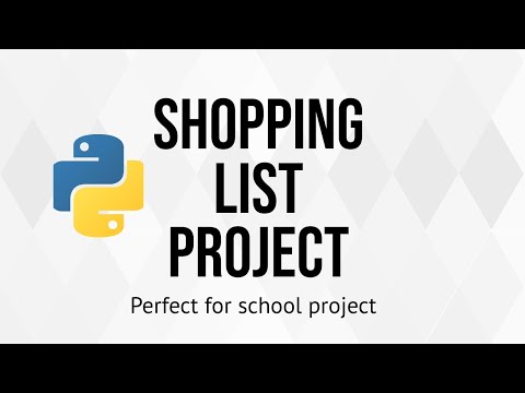 Python Project Simple Shopping List Youtube