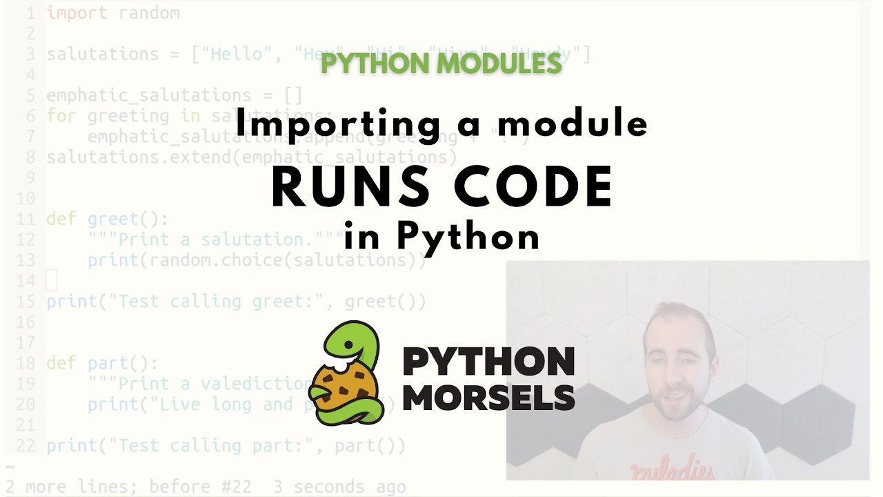 Python Module Imports Run Code Youtube