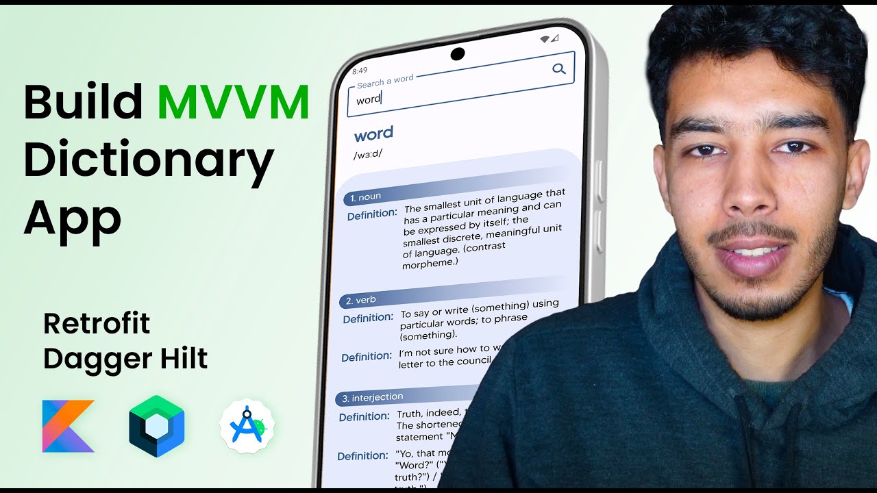 Build An Mvvm Dictionary App Android Tutorial Youtube