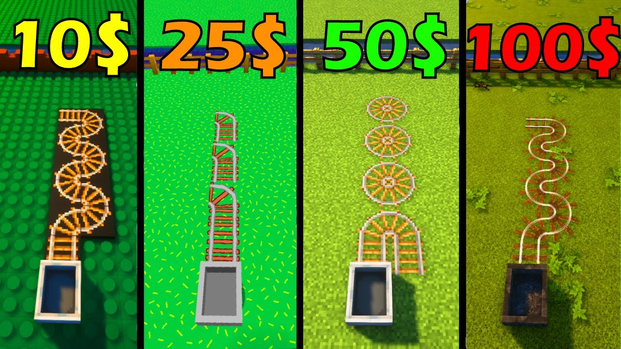 10 Vs 25 Vs 50 Vs 100 Railroad Minecraft Youtube