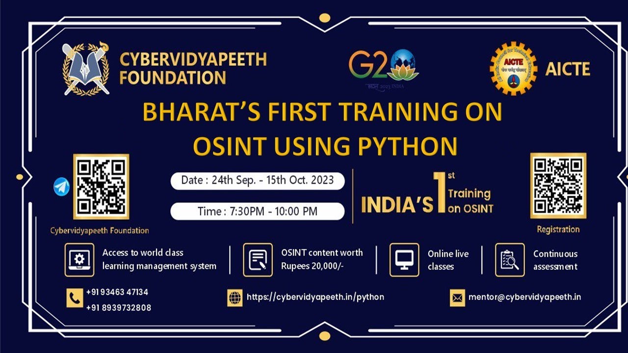 Osint Using Python Inaugural Session Youtube