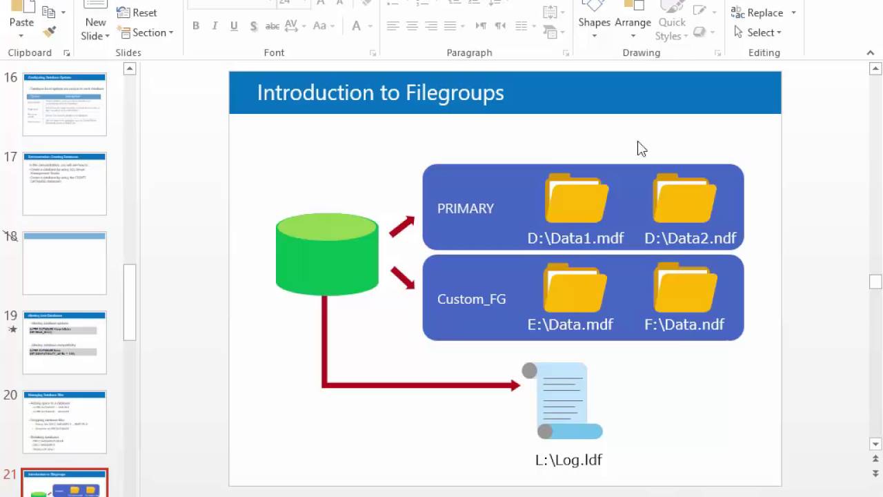 5 Creating And Managing Filegroups In Sql Server Youtube