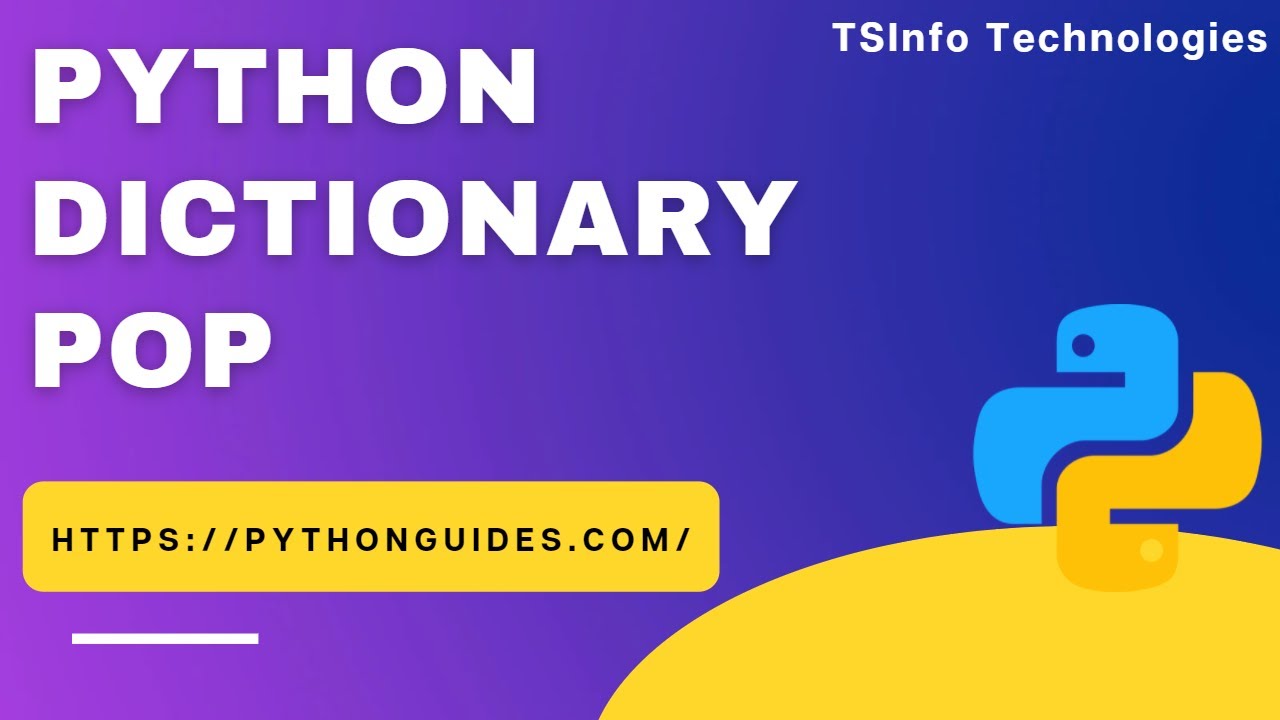 How To Use The Pop Function In Python Dictionary Python Dictionary
